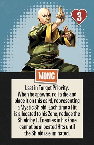 Wong Character Cards - SDCC | Marvel Zombies: A Zombicide Game