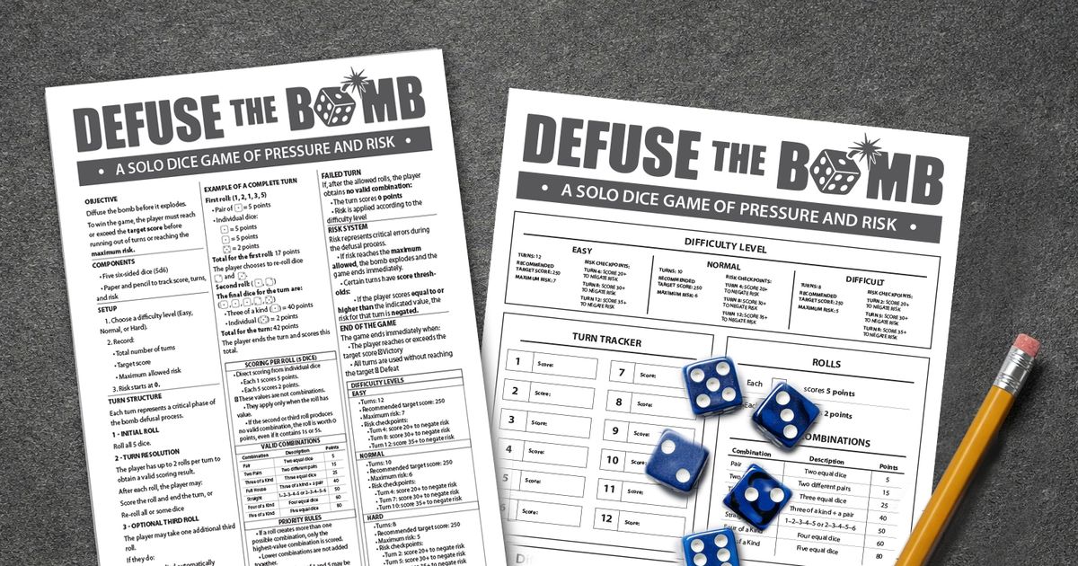 Defuse the Bomb: Dice Game | Board Game | BoardGameGeek