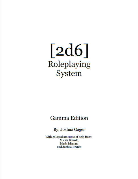 2d6 Roleplaying System | RPG Item | RPGGeek