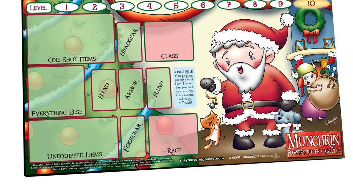 Munchkin: Playmat – Flower's Kitten Caboodle | Board Game | BoardGameGeek
