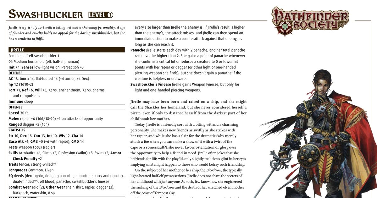 Advanced Class Guide: Swashbuckler | RPG Item | RPGGeek