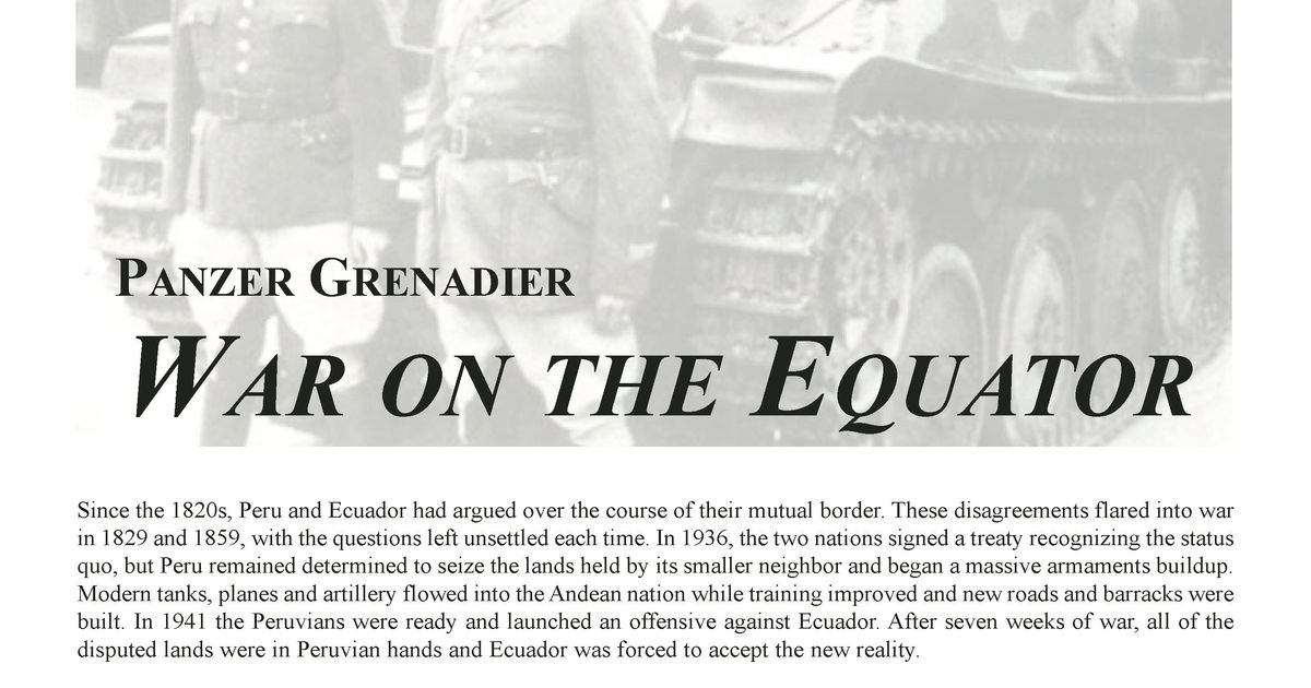 Panzer Grenadier: War on the Equator | Board Game | BoardGameGeek