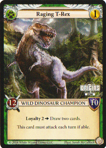 Epic Card Game: Raging T-Rex Alternate Art Promo Card | Board Game ...