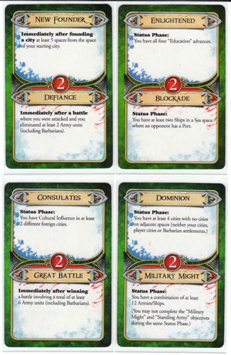 List of Objective Cards | Clash of Cultures