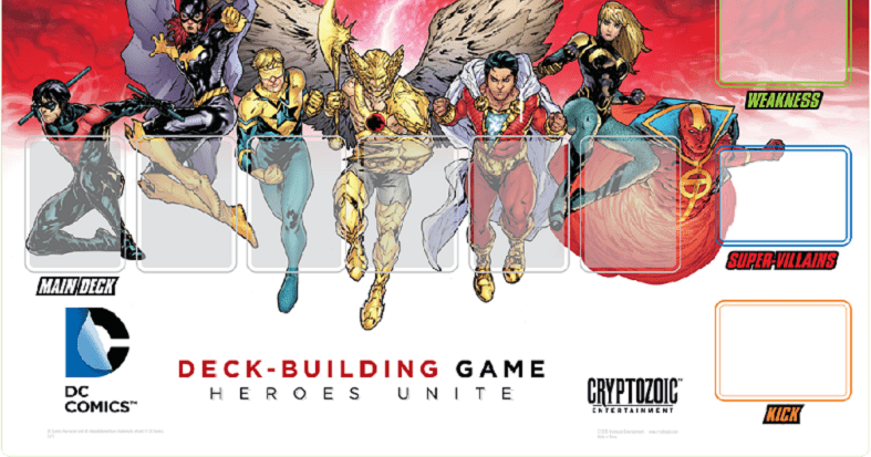 DC Deck-Building Game: Heroes Unite – Playmat | Board Game Accessory ...
