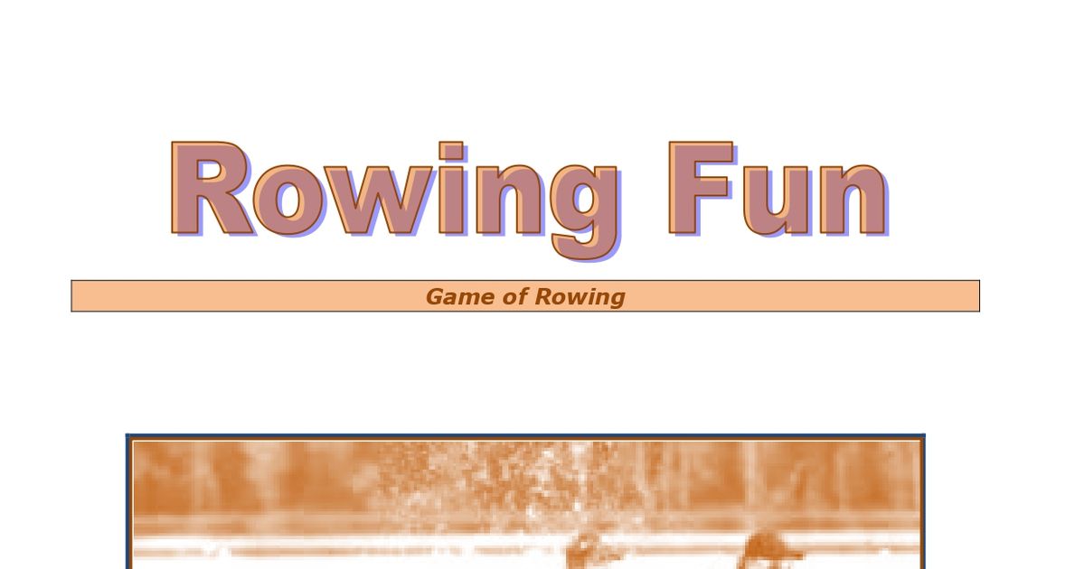 Rowing Fun | Board Game | BoardGameGeek
