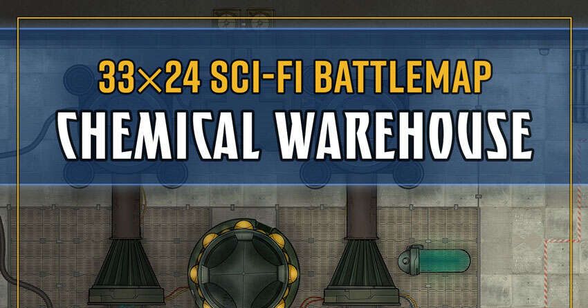 Sci-Fi Battlemap: Chemical Warehouse | RPG Item | RPGGeek