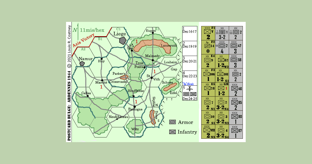 Postcard and one page Print & Play wargames