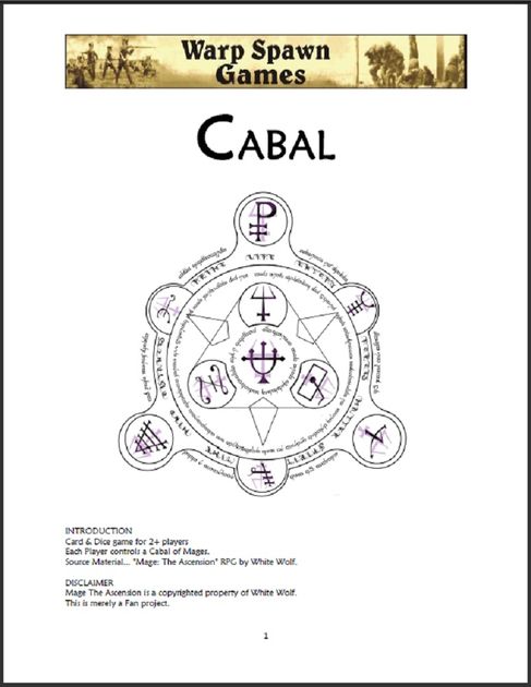 Cabal | Board Game | BoardGameGeek