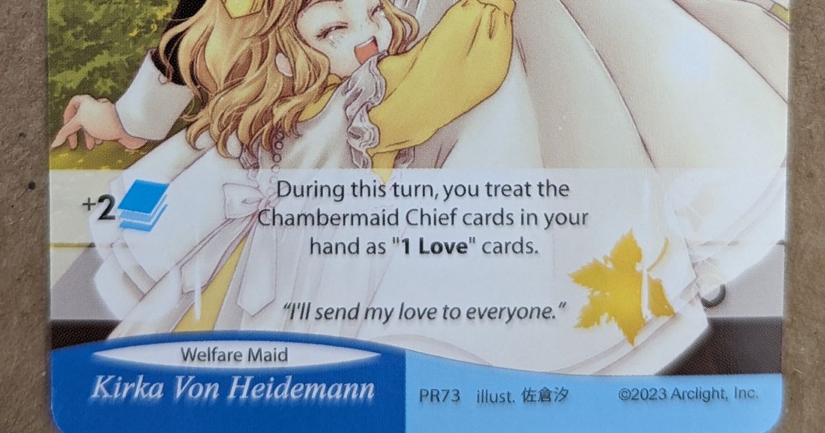 Tanto Cuore: Kirka Von Heidemann Alternate Art Promo Card | Board Game ...