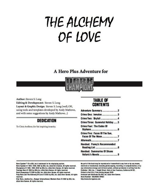 The Alchemy of Love | RPG Item | RPGGeek