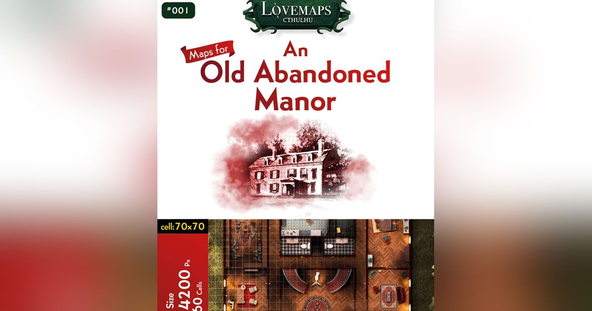 Cthulhu Maps 001: Maps for an Old Abandoned Manor | RPG Item ...