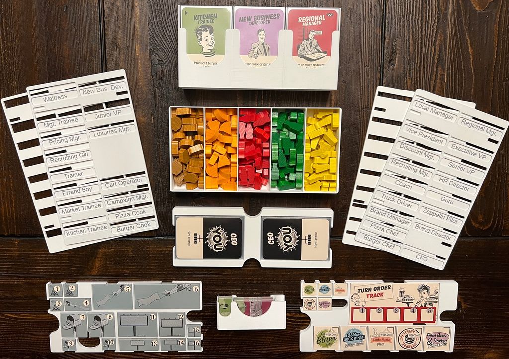 3D Printed Insert / Organizer for Food Chain Magnate - Supports More ...
