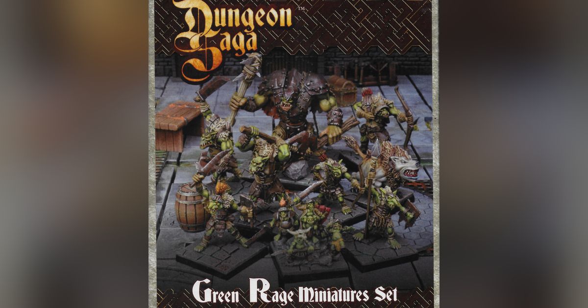 Dungeon Saga: Green Rage Miniatures Set | Board Game Accessory ...