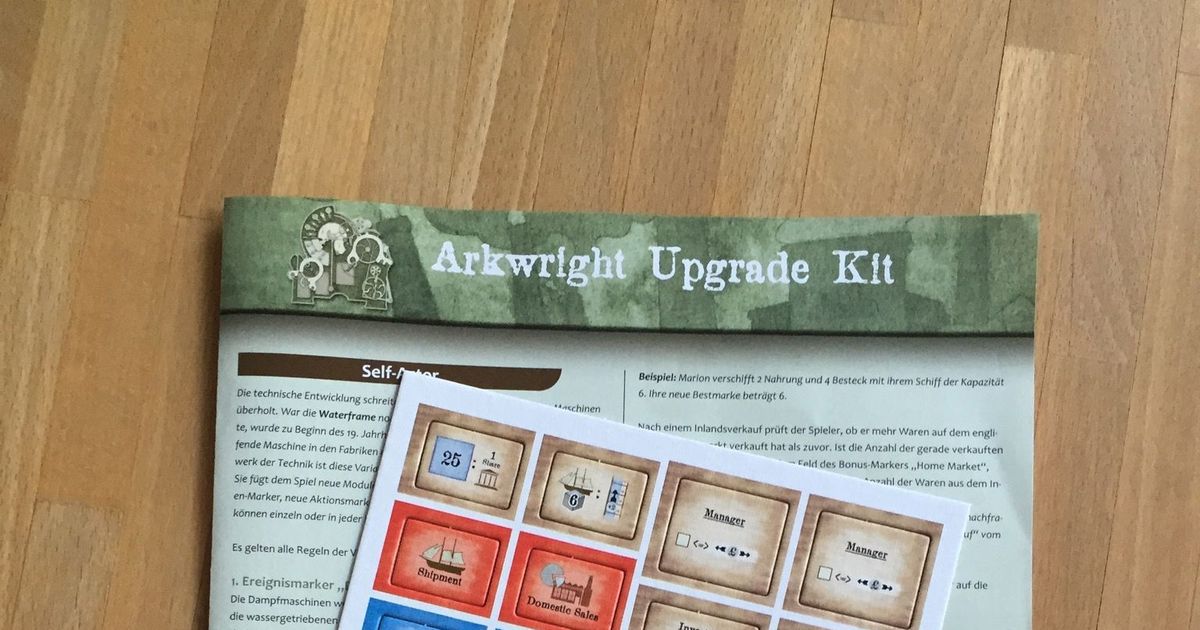 Arkwright: Second edition upgrade kit | Board Game Accessory ...