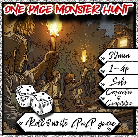 Chasing monsters on a single page | One Page Monster Hunt