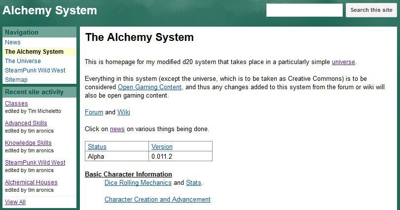 The Alchemy System | RPG Item | RPGGeek
