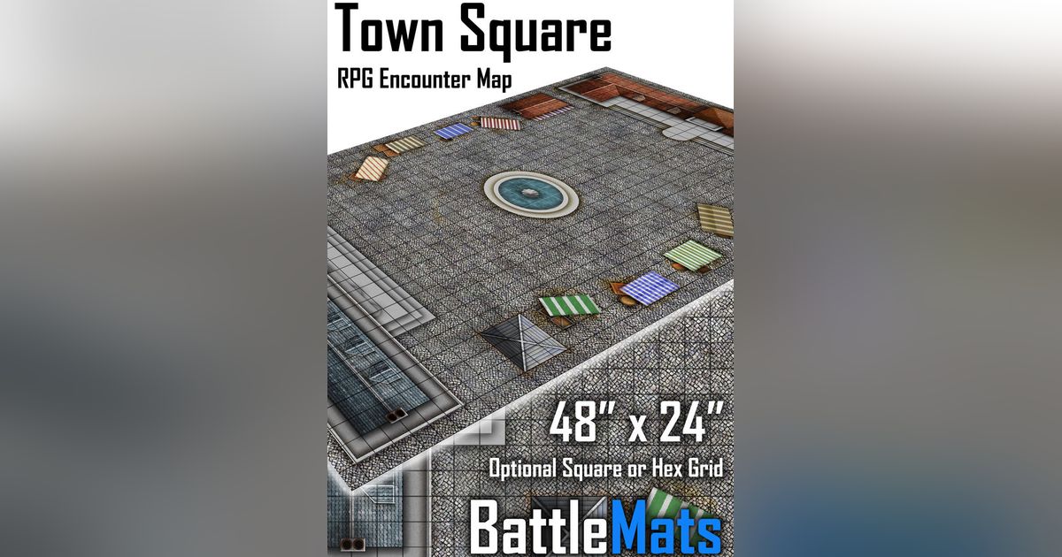 Town Square 48" x 24" RPG Encounter Map | RPG Item | RPGGeek