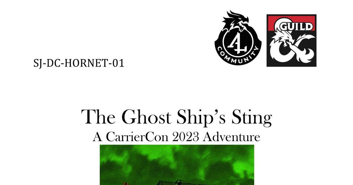 SJ-DC-HORNET-01: The Ghost Ship's Sting | RPG Item | RPGGeek