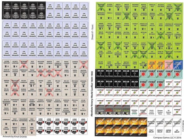 Photo of counter sheets | Absolute Victory: World Conflict 1939-1945