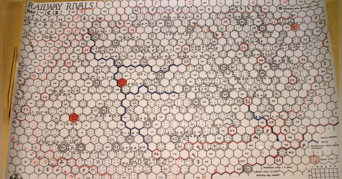 Railway Rivals Map CZ: Czech Republic | Board Game | BoardGameGeek