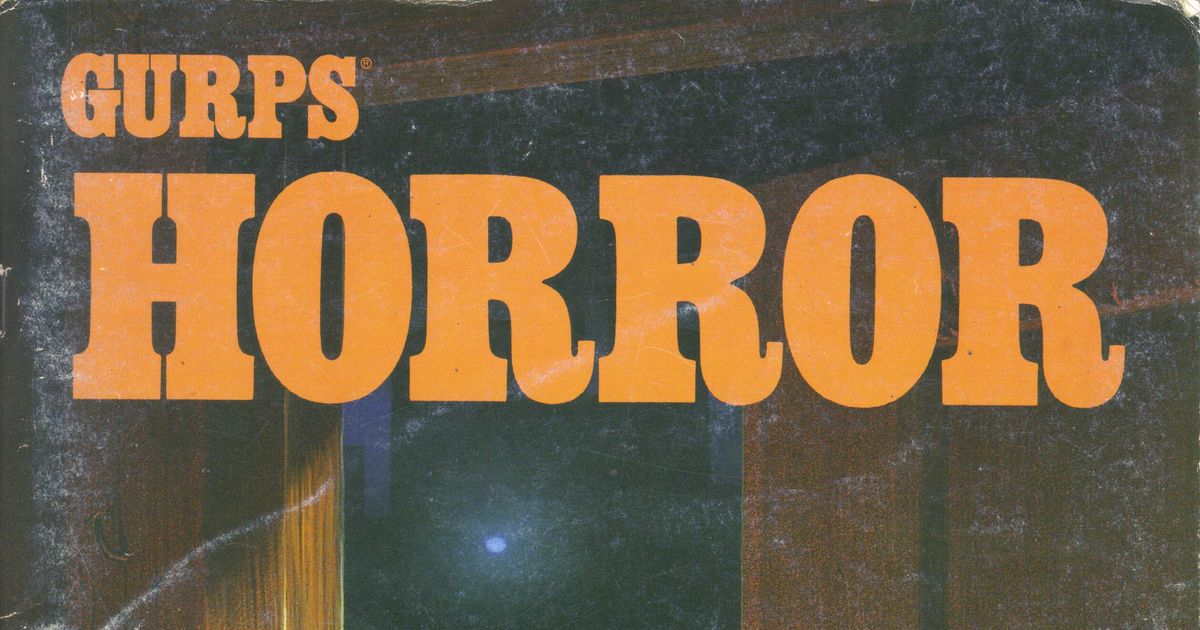 GURPS Horror (First Edition) | RPG Item | BoardGameGeek