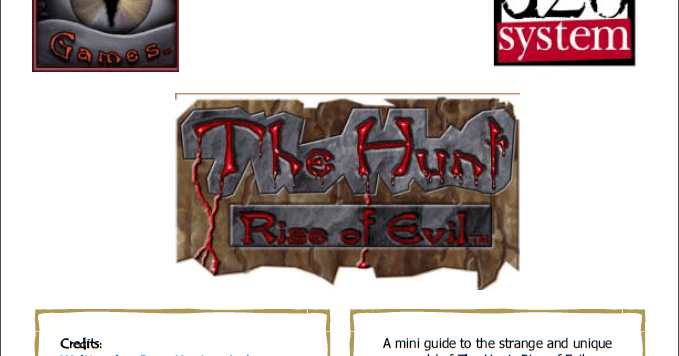 The Hunt: Rise of Evil Primer | RPG Item | RPGGeek