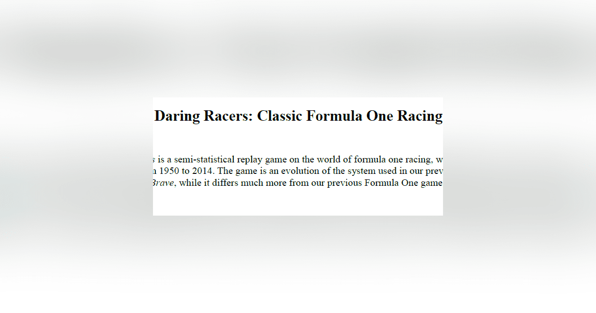 Daring Racers | Board Game | BoardGameGeek