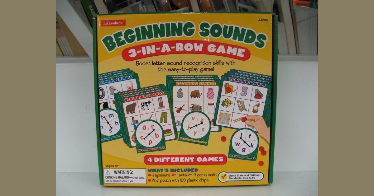 Beginning Sounds 3-in-a-Row Game | Board Game | BoardGameGeek