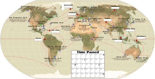 Scarlet Keys marked-up map | Arkham Horror: The Card Game