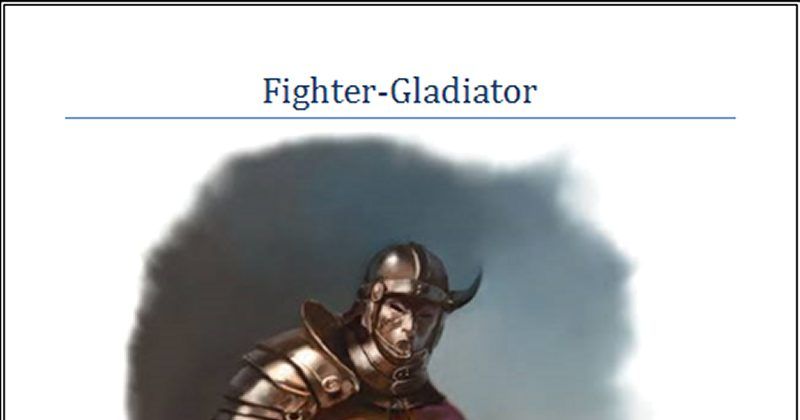 Fighter - Gladiator | RPG Item | RPGGeek