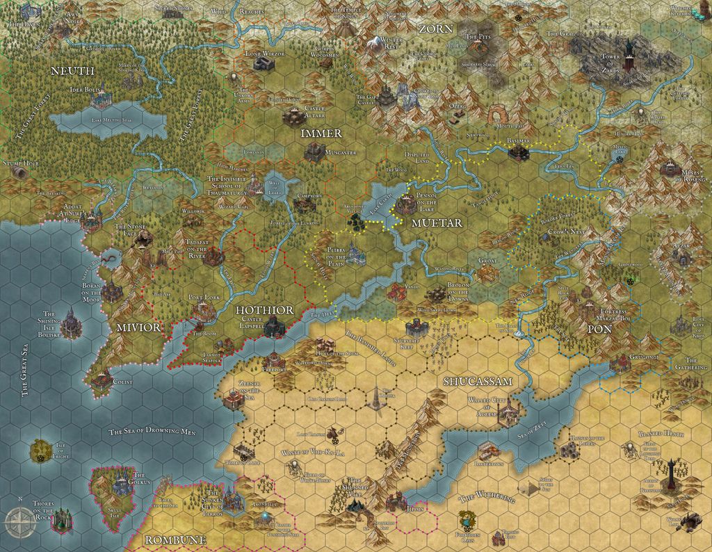 My custom map of Minaria | Divine Right