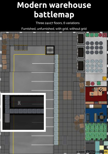 Modern Warehouse Battlemap | RPG Item | RPGGeek