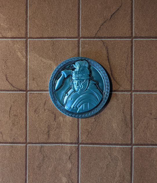 Centurion: Silver Challenge Coin | Board Game Accessory | BoardGameGeek
