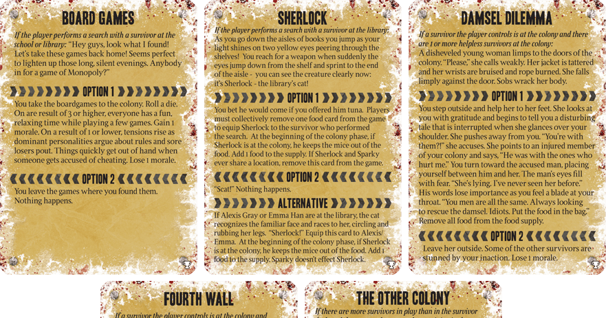 Dead of Winter: BGG Crossroads Promo Cards | Board Game | BoardGameGeek