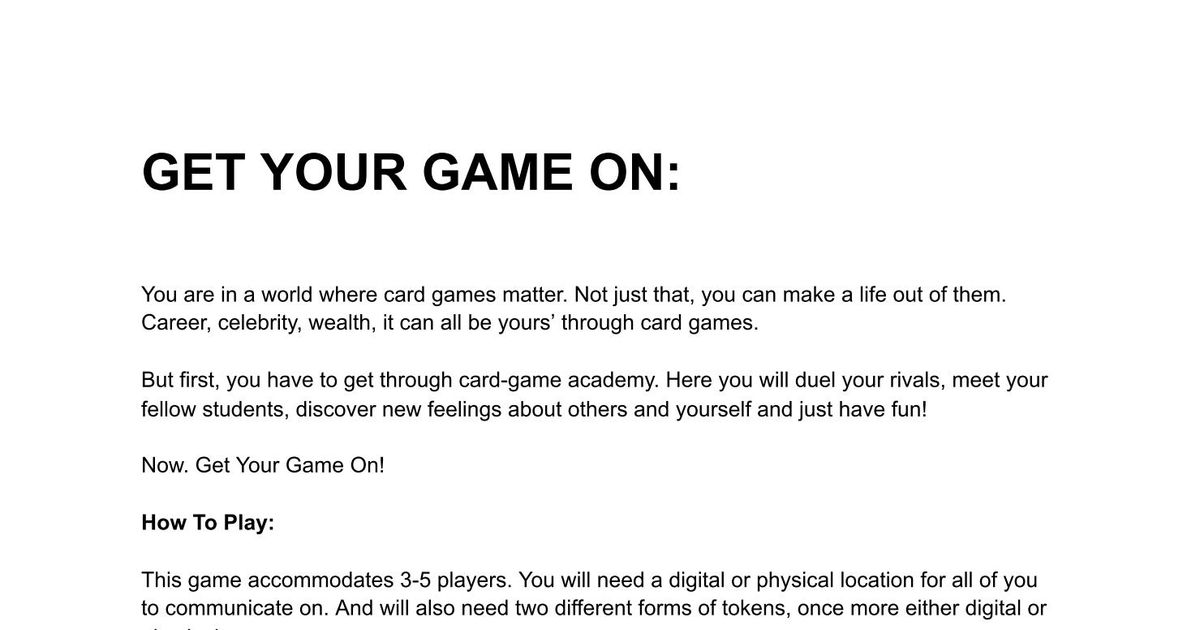 Get Your Game On! (Blue Eyes, White Dragon Ed.) | RPG Item | RPGGeek