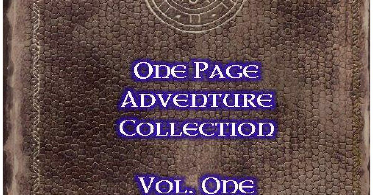 One Page Adventure Collection | RPG Item | RPGGeek