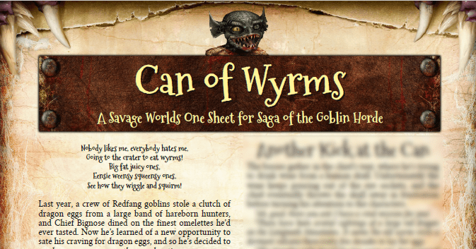 Can of Wyrms | RPG Item | RPGGeek