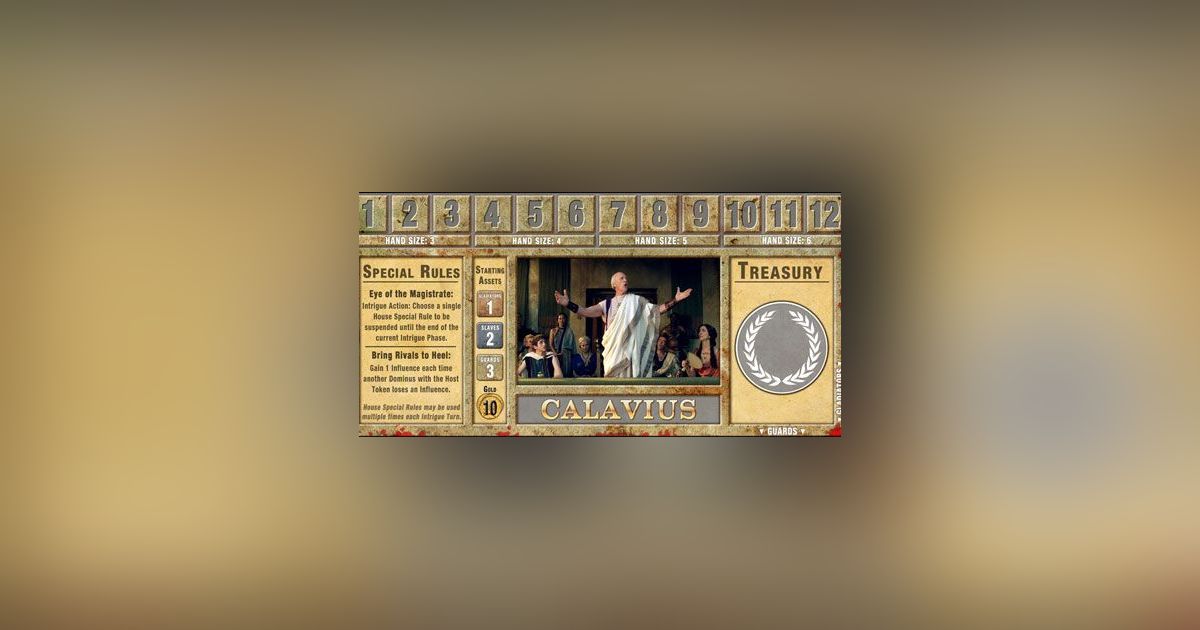 Spartacus: A Game of Blood & Treachery – House Calavius | Board Game ...