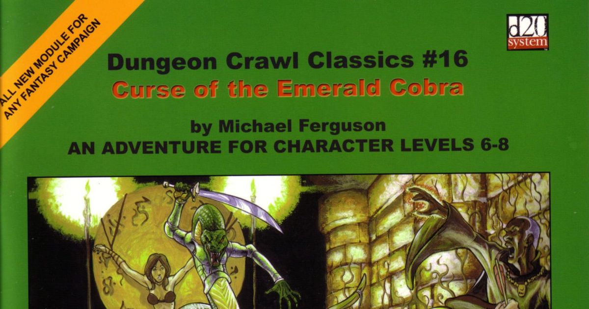 DCC #016: Curse of the Emerald Cobra | RPG Item | RPGGeek