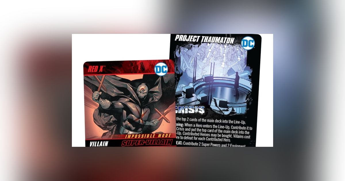 DC Deck-Building Game: Red X & Project Thaumaton Promo Cards | Board ...
