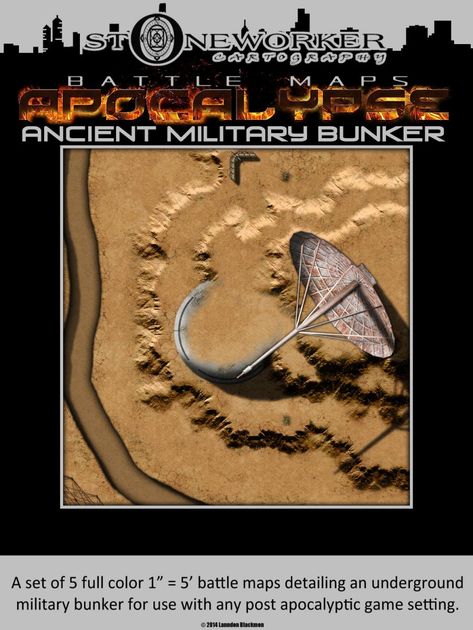 Battle Maps Apocalypse: Ancient Military Bunker | RPG Item | RPGGeek