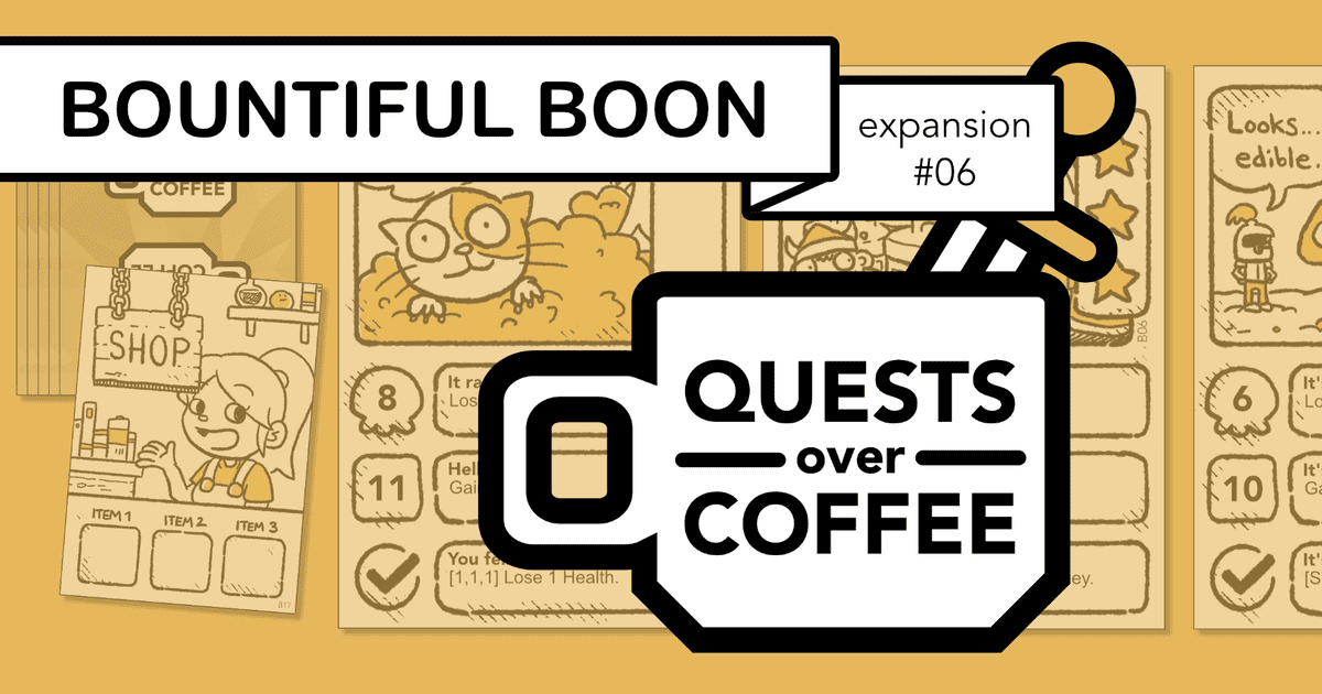 Quests Over Coffee: Expansion #06 – Bountiful Boon | Board Game ...