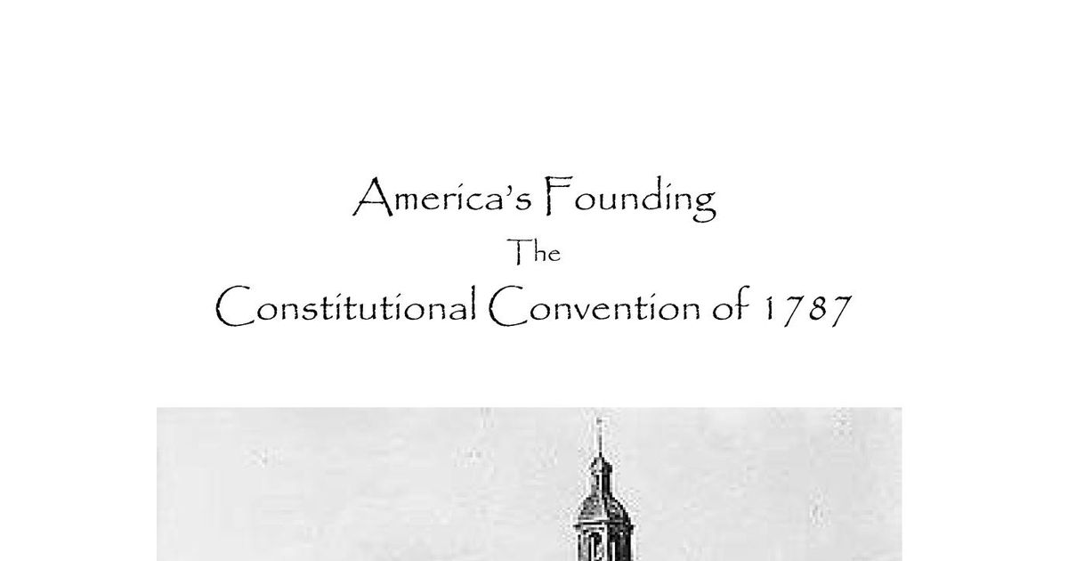 The Constitutional Convention of 1787: Role Descriptions (Compact ...