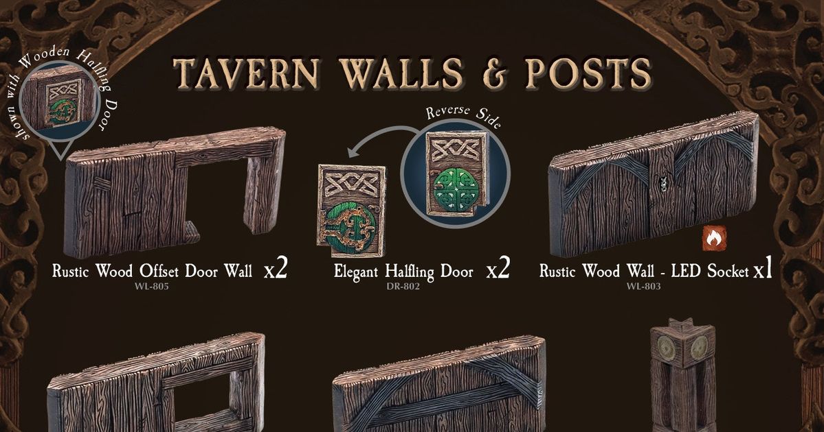 Rustic Wood Core - Tavern Walls & Posts | RPG Item | RPGGeek