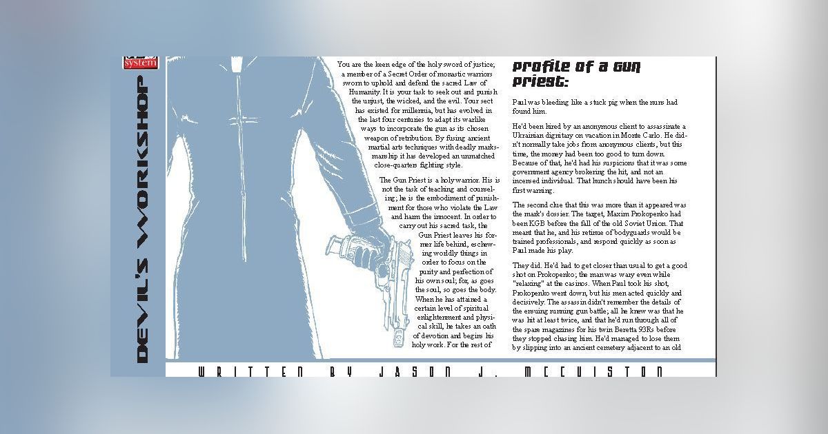 Prototype: Gun Priest | RPG Item | RPGGeek