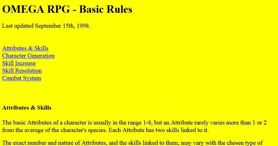Omega Basic Rules | RPG Item | RPGGeek