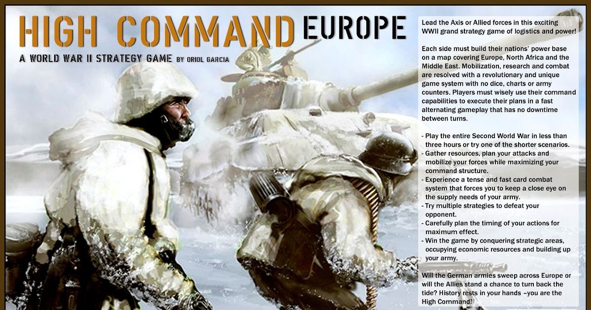 High Command: Europe | Board Game | BoardGameGeek