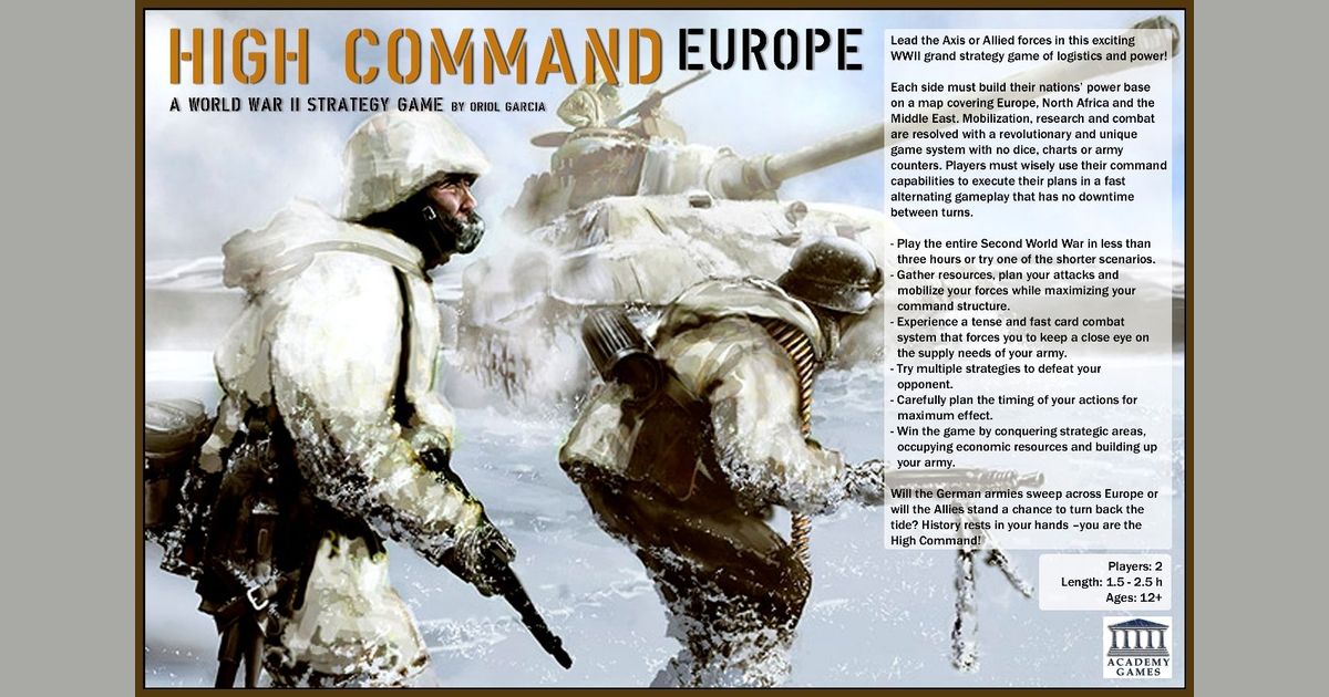 "making good progress" | High Command: Europe
