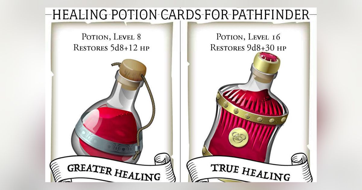 Healing Potion Cards | RPG Item | RPGGeek